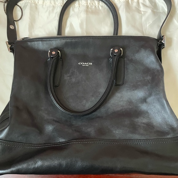 Coach | Bags | Guc Coach Legacy Rory Black Leather Handbag Tote | Poshmark